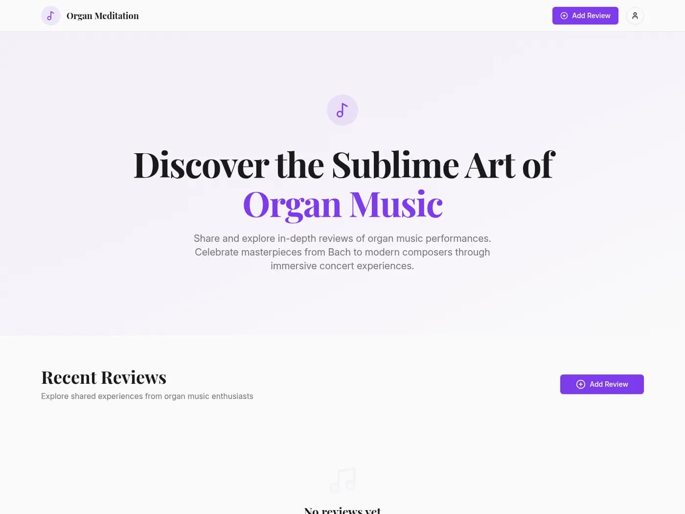 Organ Meditation Review Showcase