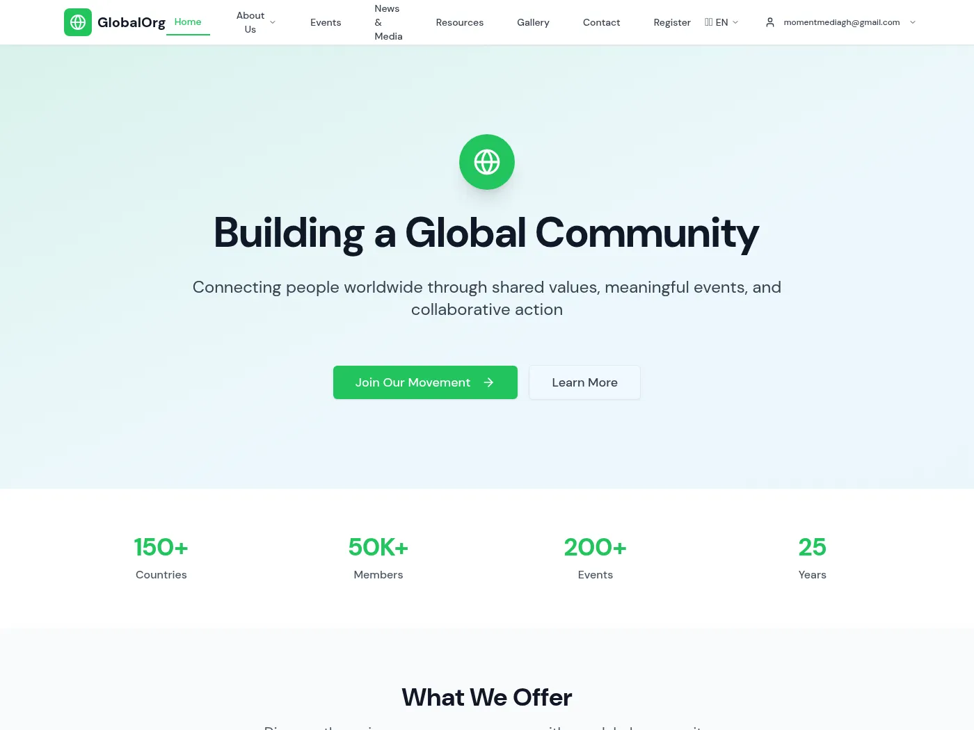 Global Organization Web Portal