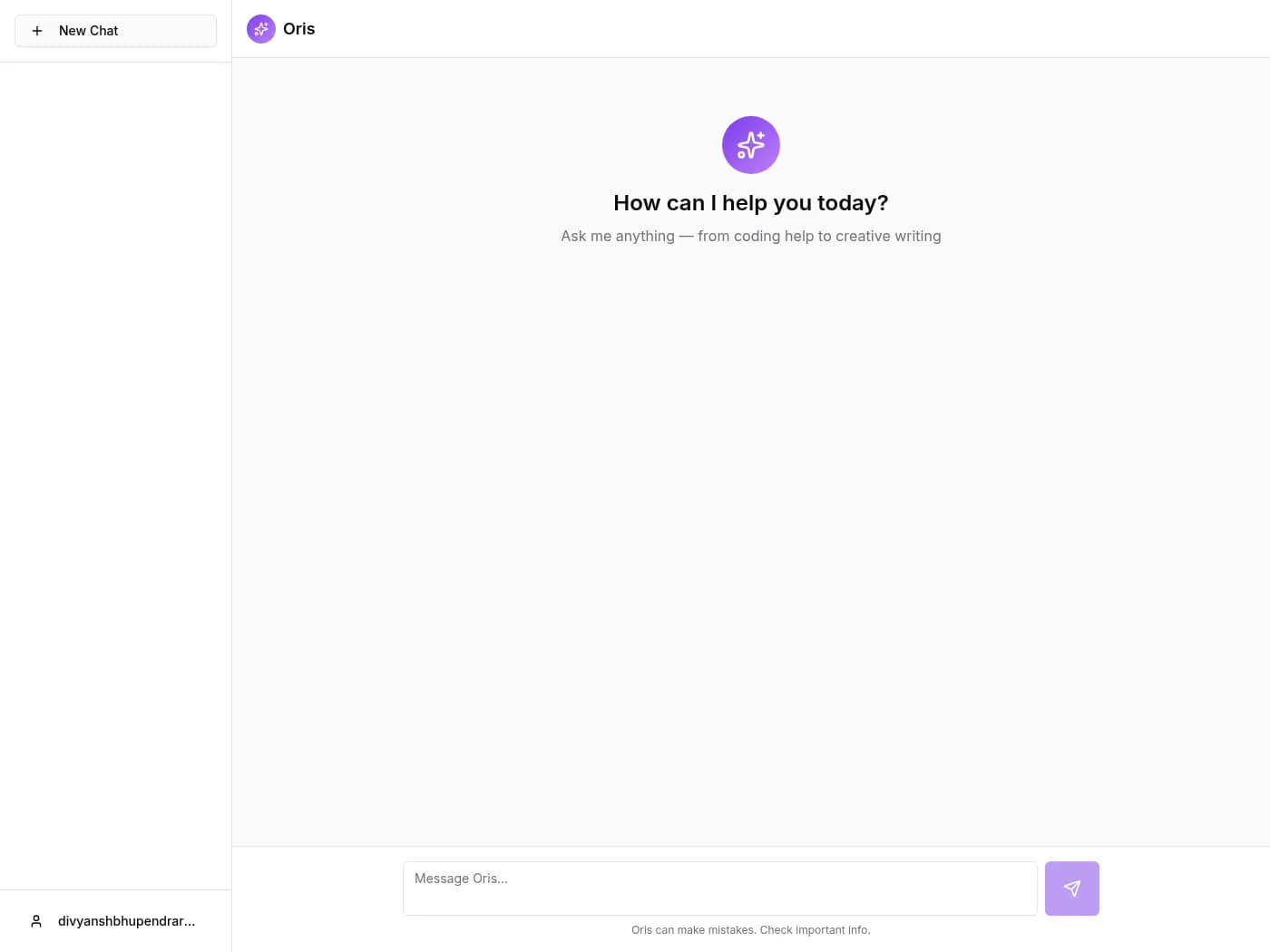Oris AI Chat Companion