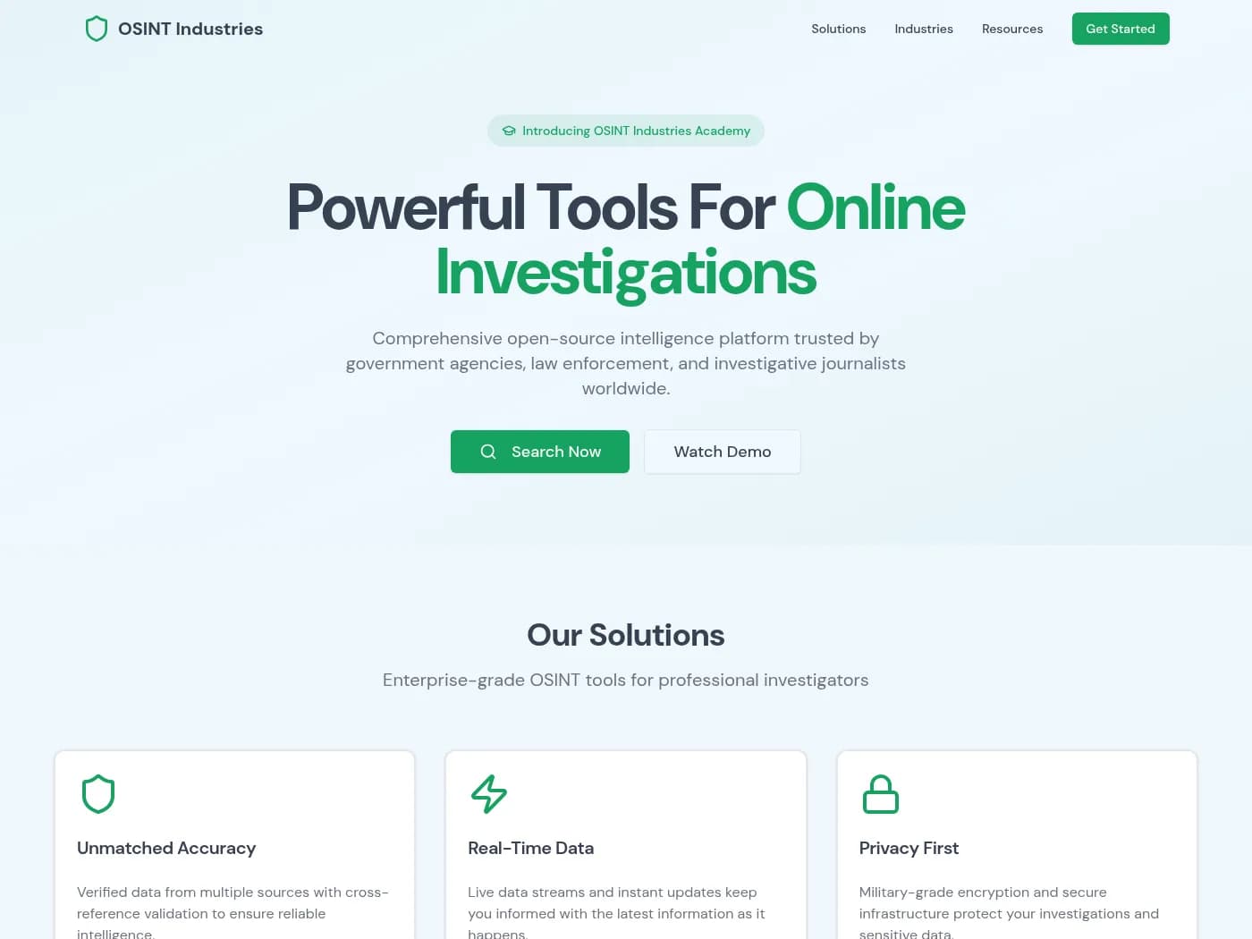 OSINT Industries Web Replication