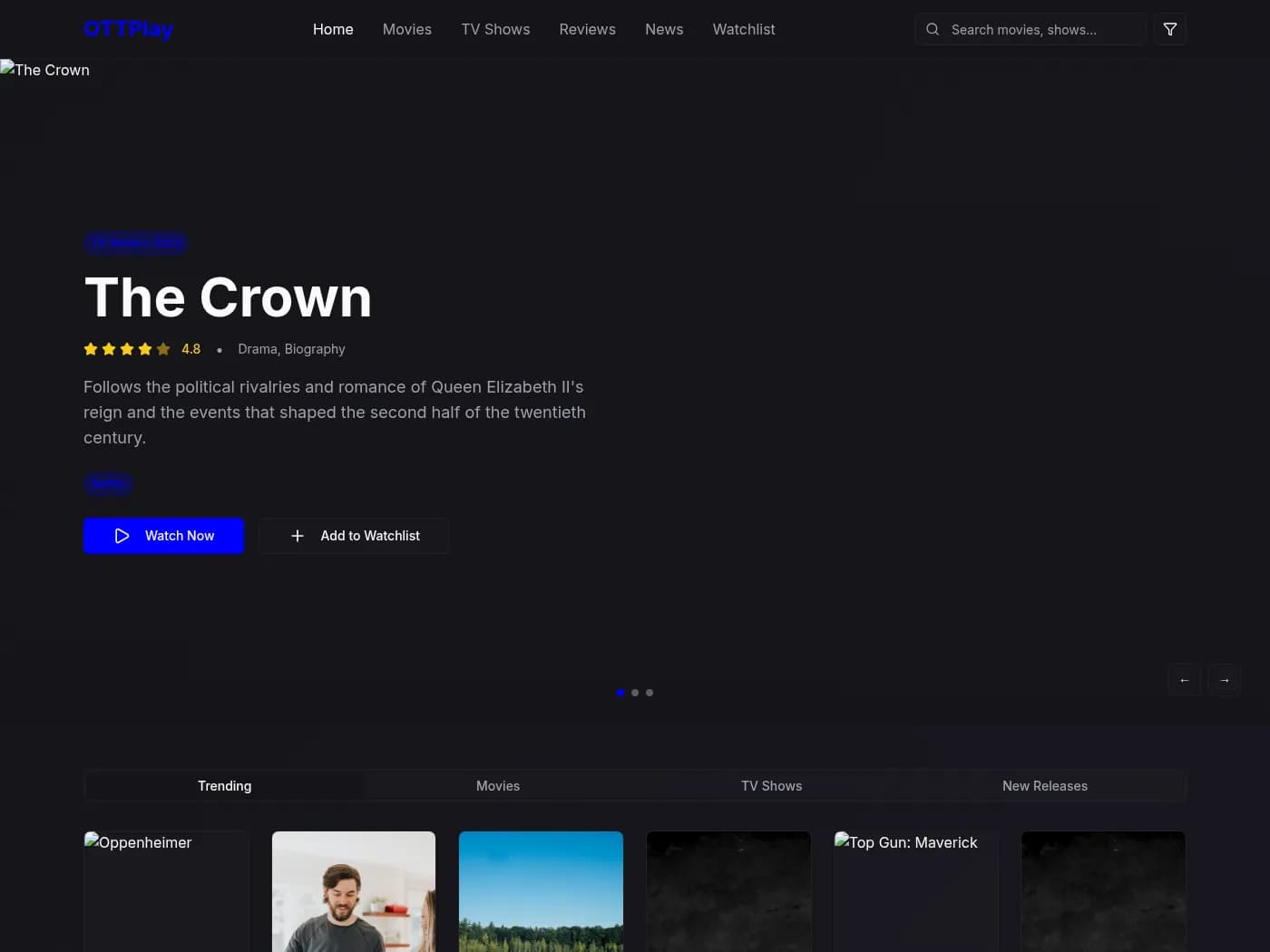OTTPlay: Personalized Streaming Guide and Aggregator