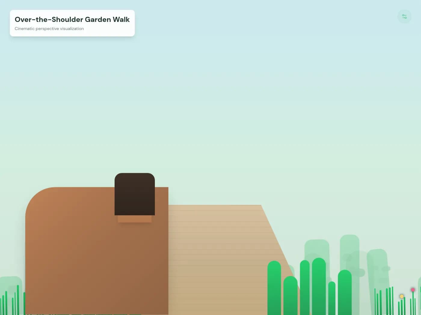 Over the Shoulder Garden Walk Visualizer