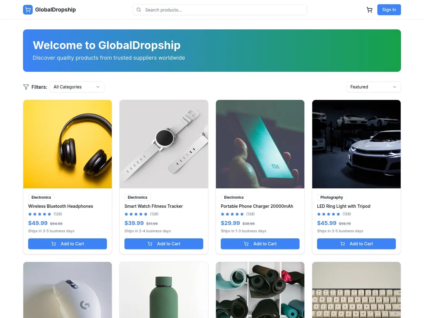 Overseas Dropshipping Platform with Real-Time Supplier Integration