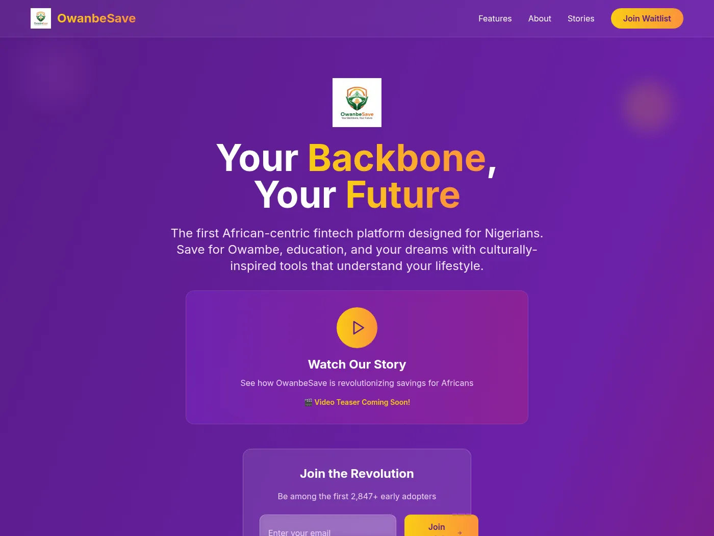 OwanbeSave: African-Centric Fintech Savings Platform