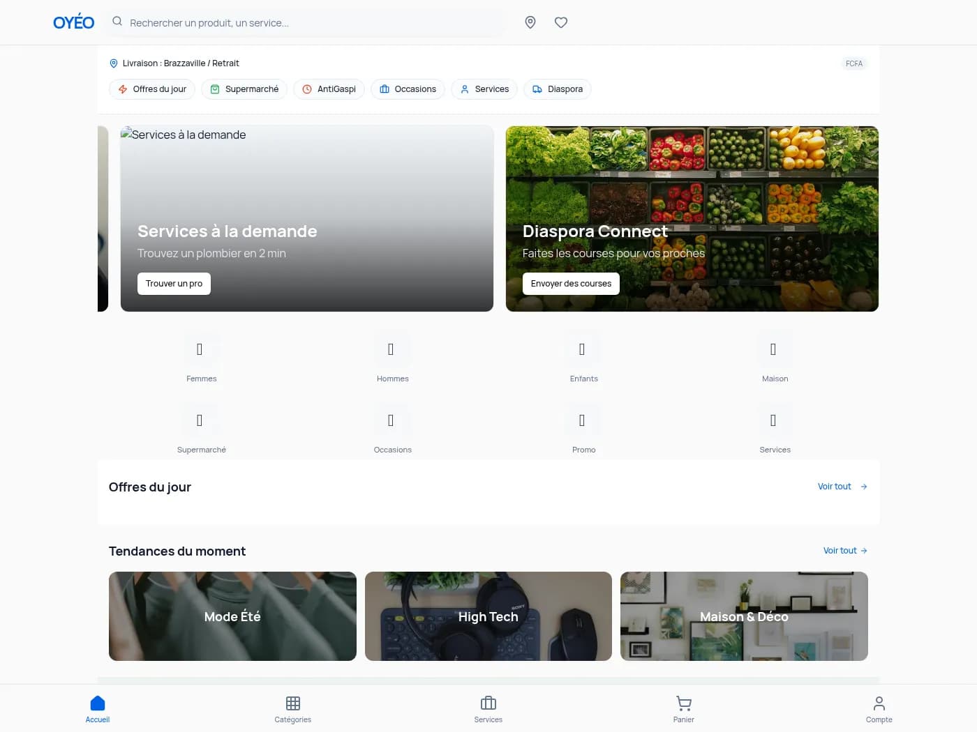 OYÉO Marketplace Web App