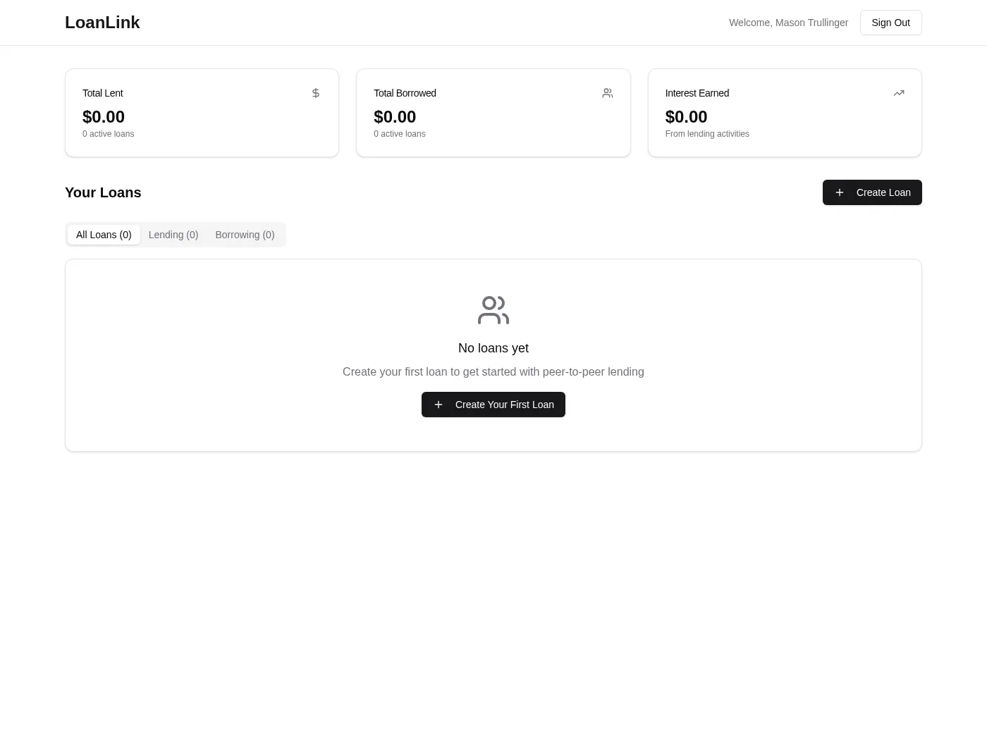 Peer-to-Peer Personal Loan Origination Platform