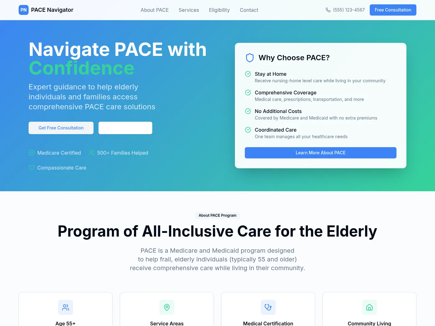 PACE Navigator: Consulting Services for Elderly & Families