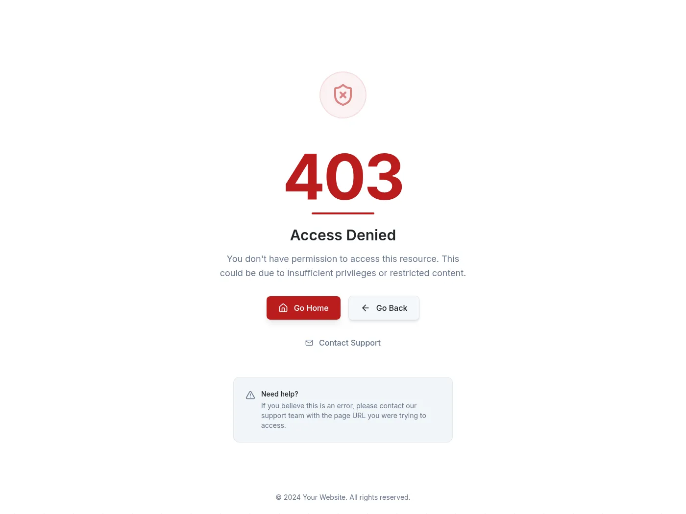 PAGE 403 - Custom Access Denied Page