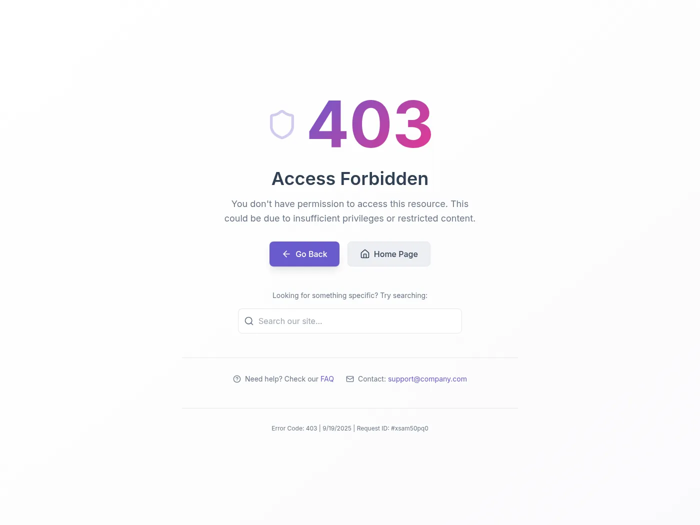 Custom 403 Error Page