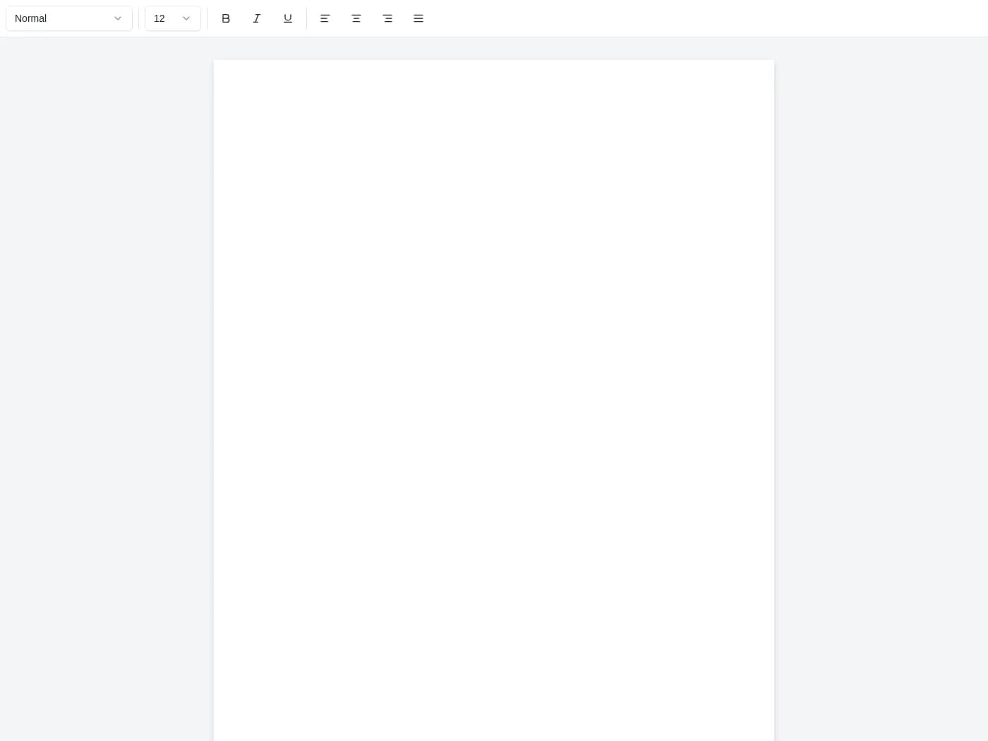 Page-Based Word Processor with Custom Styles