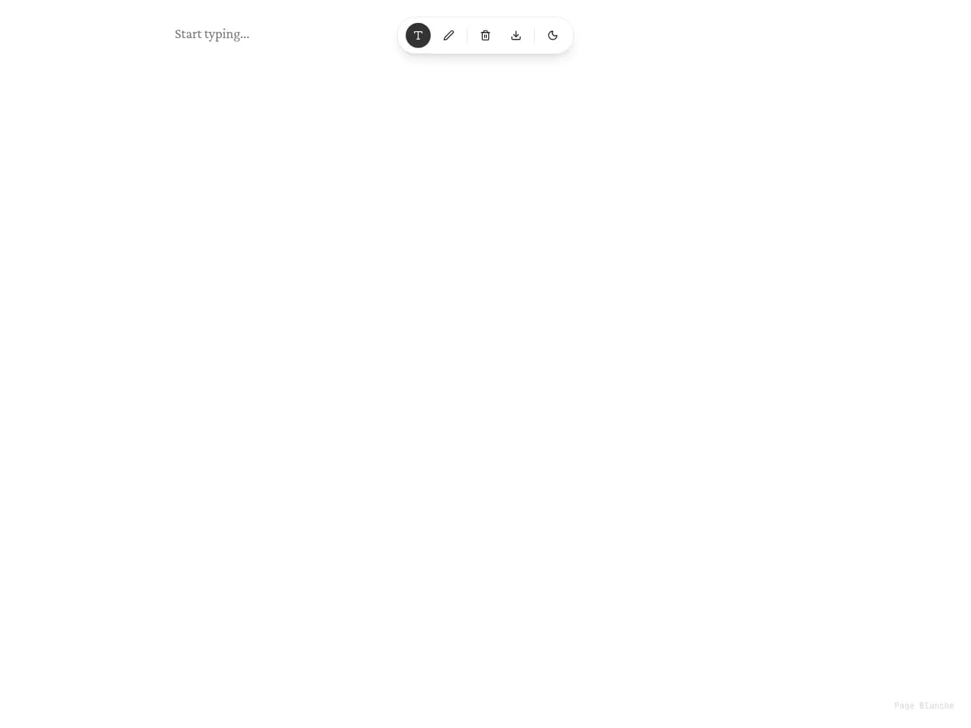 Page Blanche - Minimalist Creative Canvas