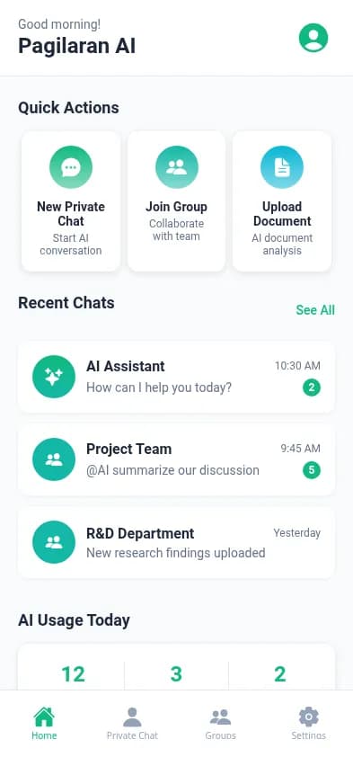 Pagilaran AI: Internal AI-Powered Group Chat Mobile App