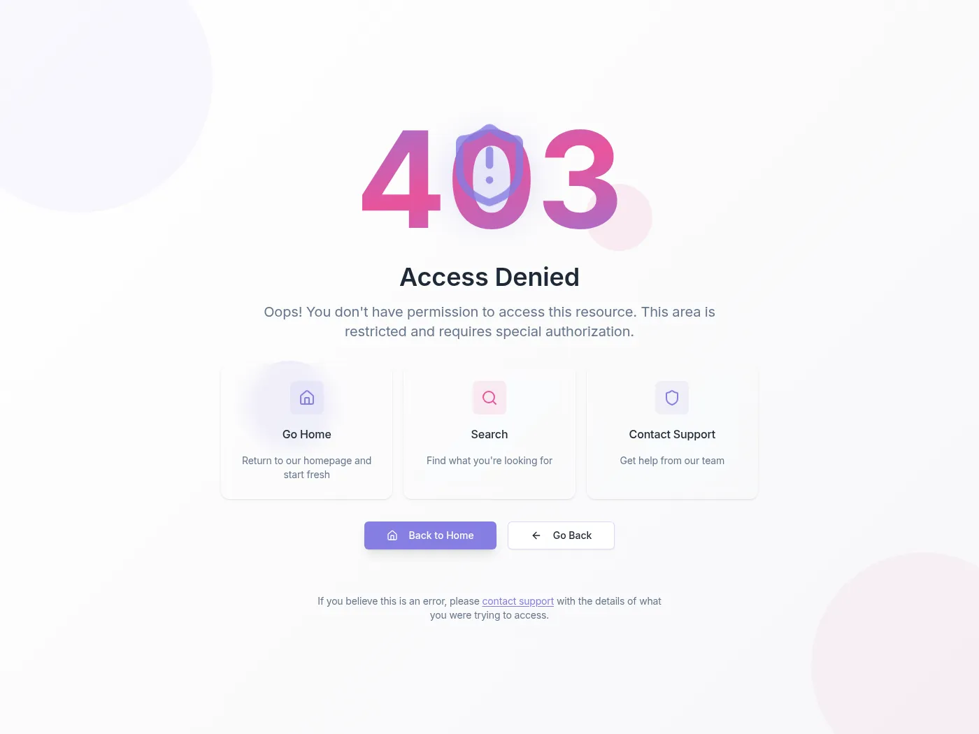Custom 403 Error Page
