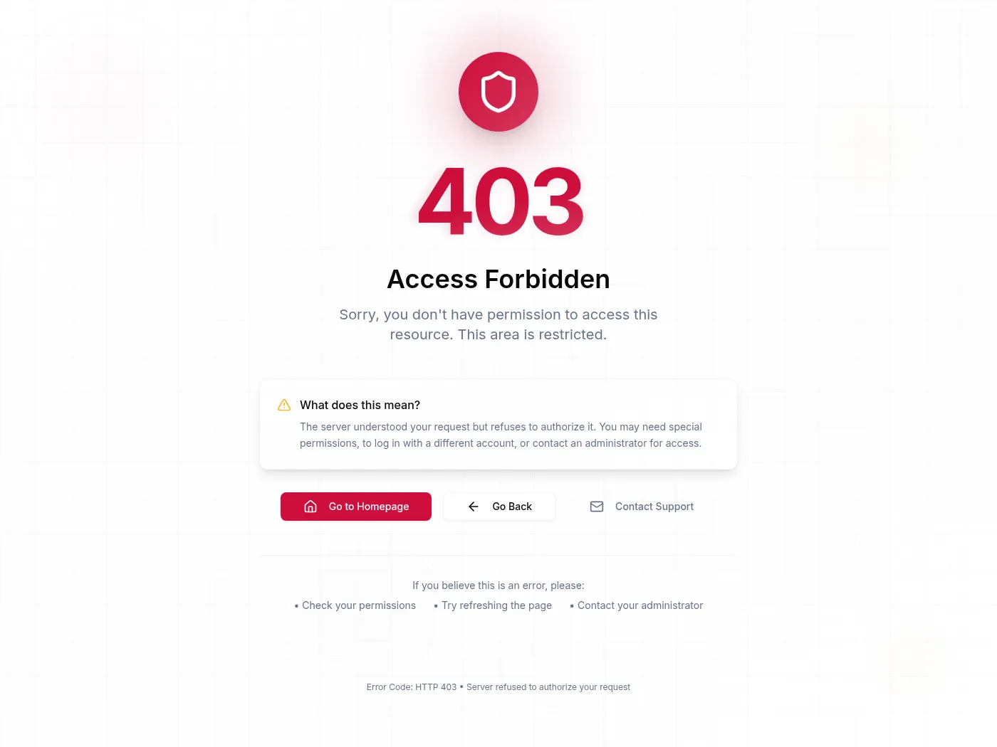 Custom 403 Error Page