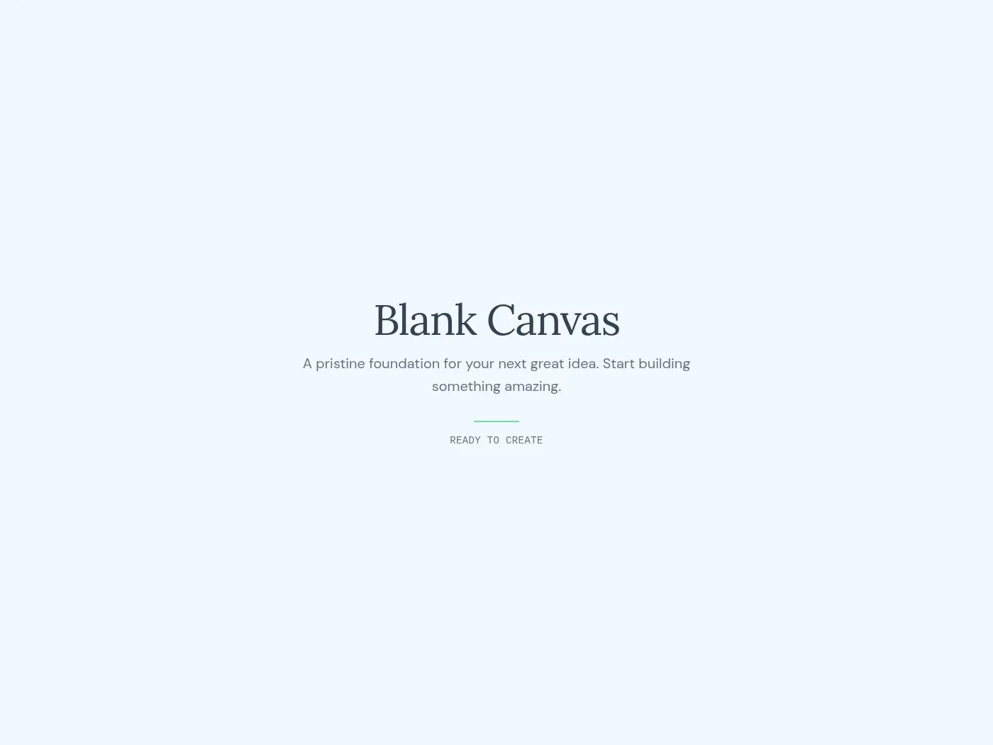 Blank Page Starter Template