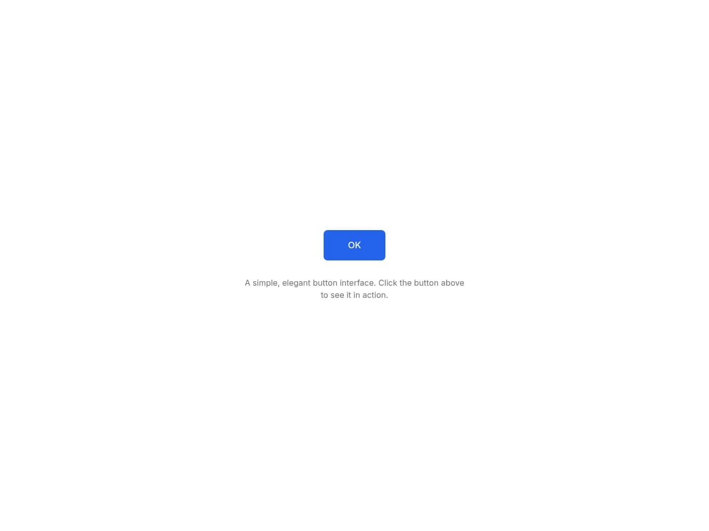 Simple OK Button Web Page