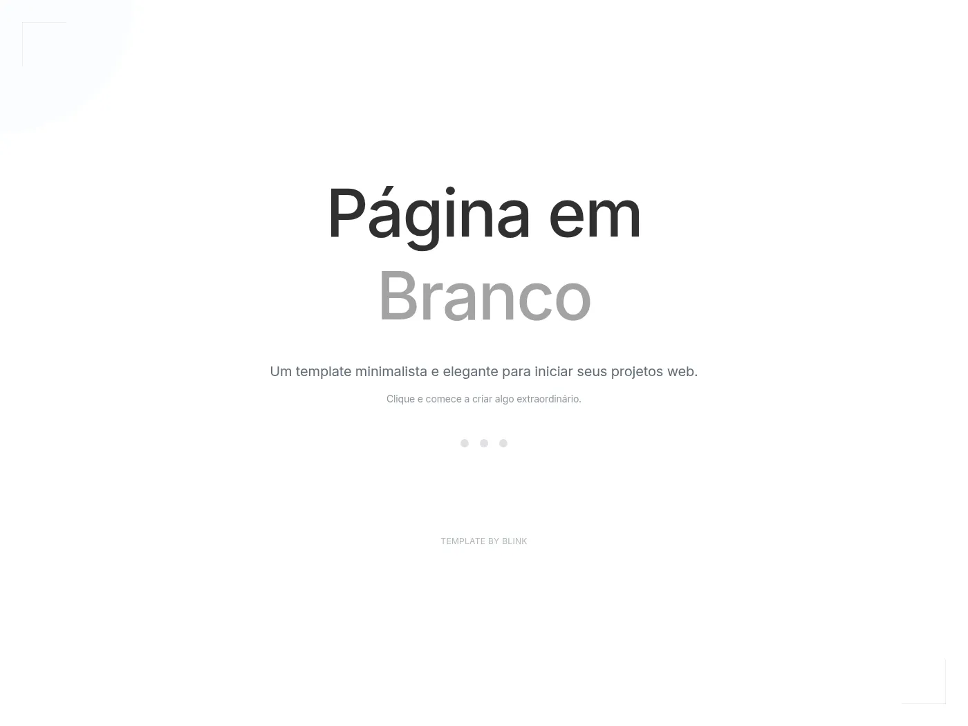 Página em Branco – Web Starter Template