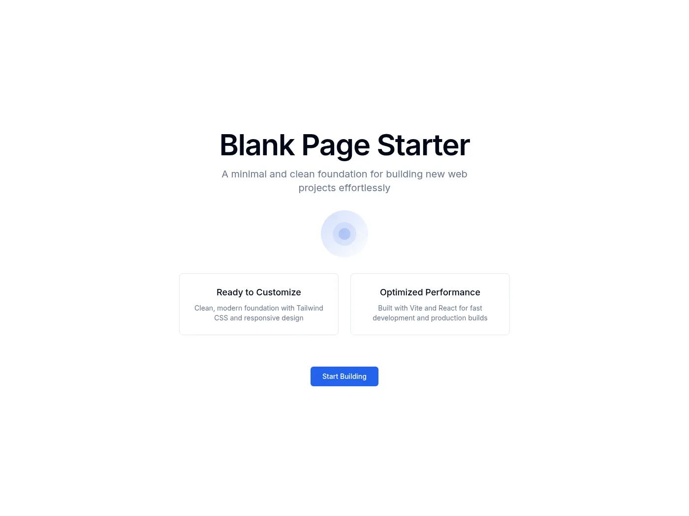 Blank Page Starter Template
