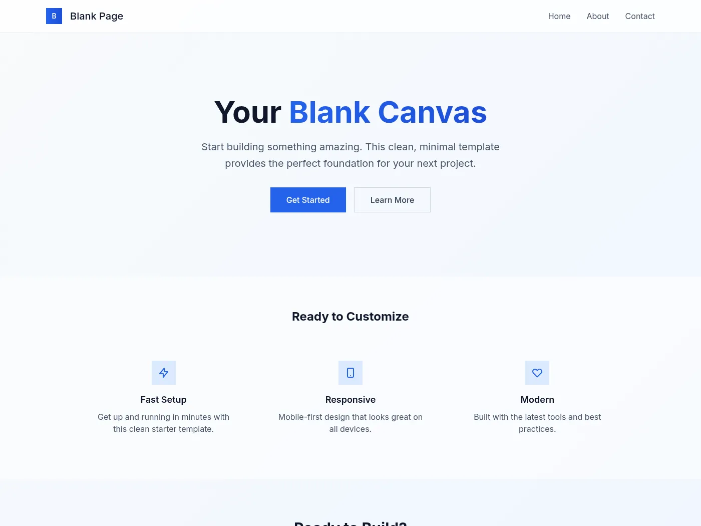 Blank Page Starter