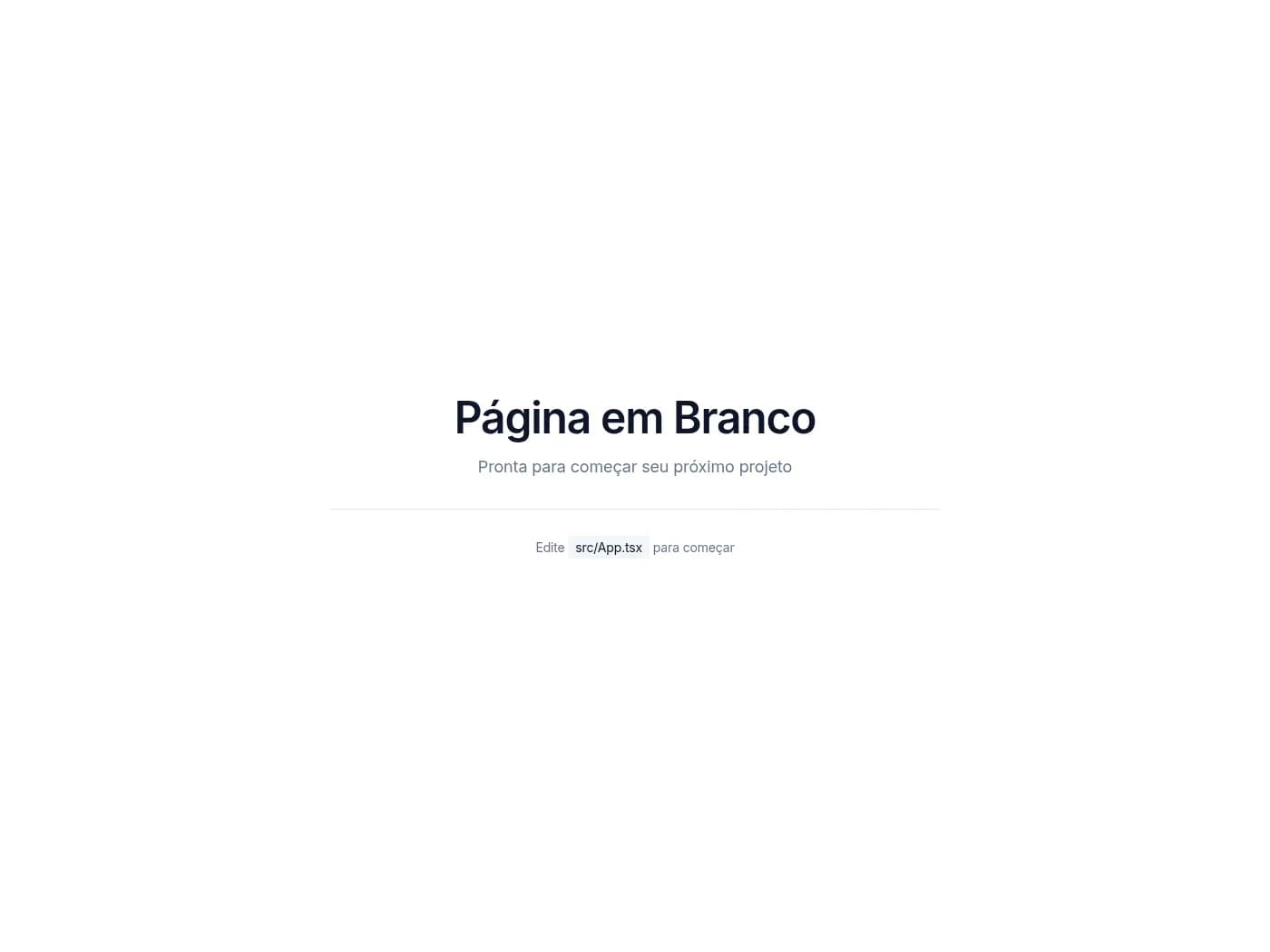 Página em Branco Simples