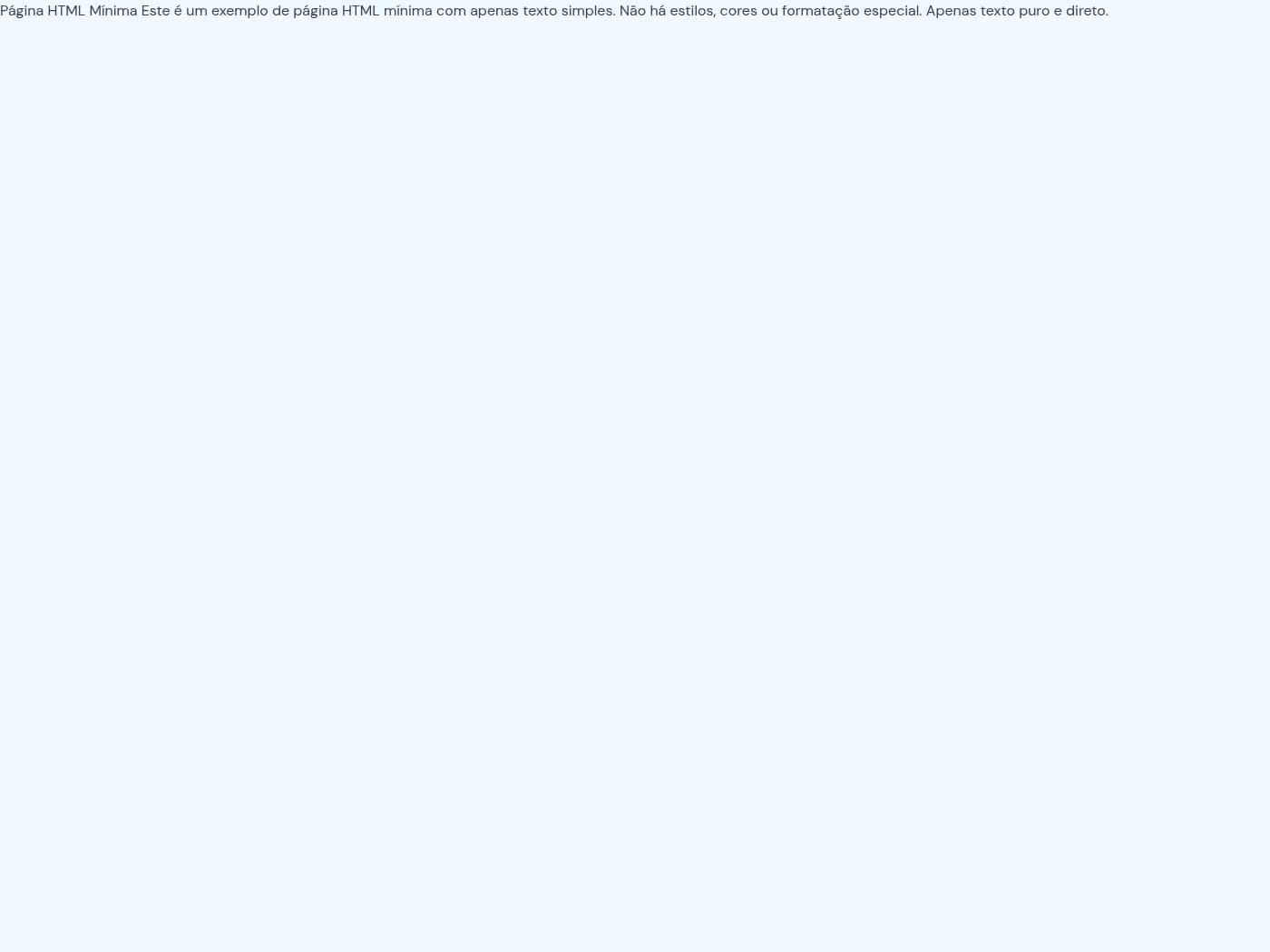 Página HTML Mínima em Texto Simples