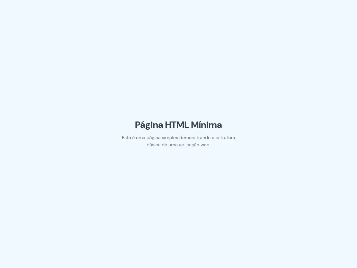 Página HTML Mínima com Título e Parágrafo