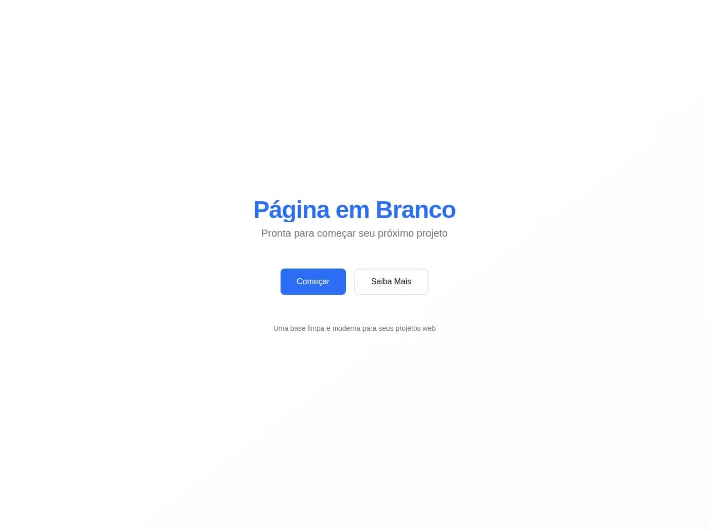 Página Simples em Branco