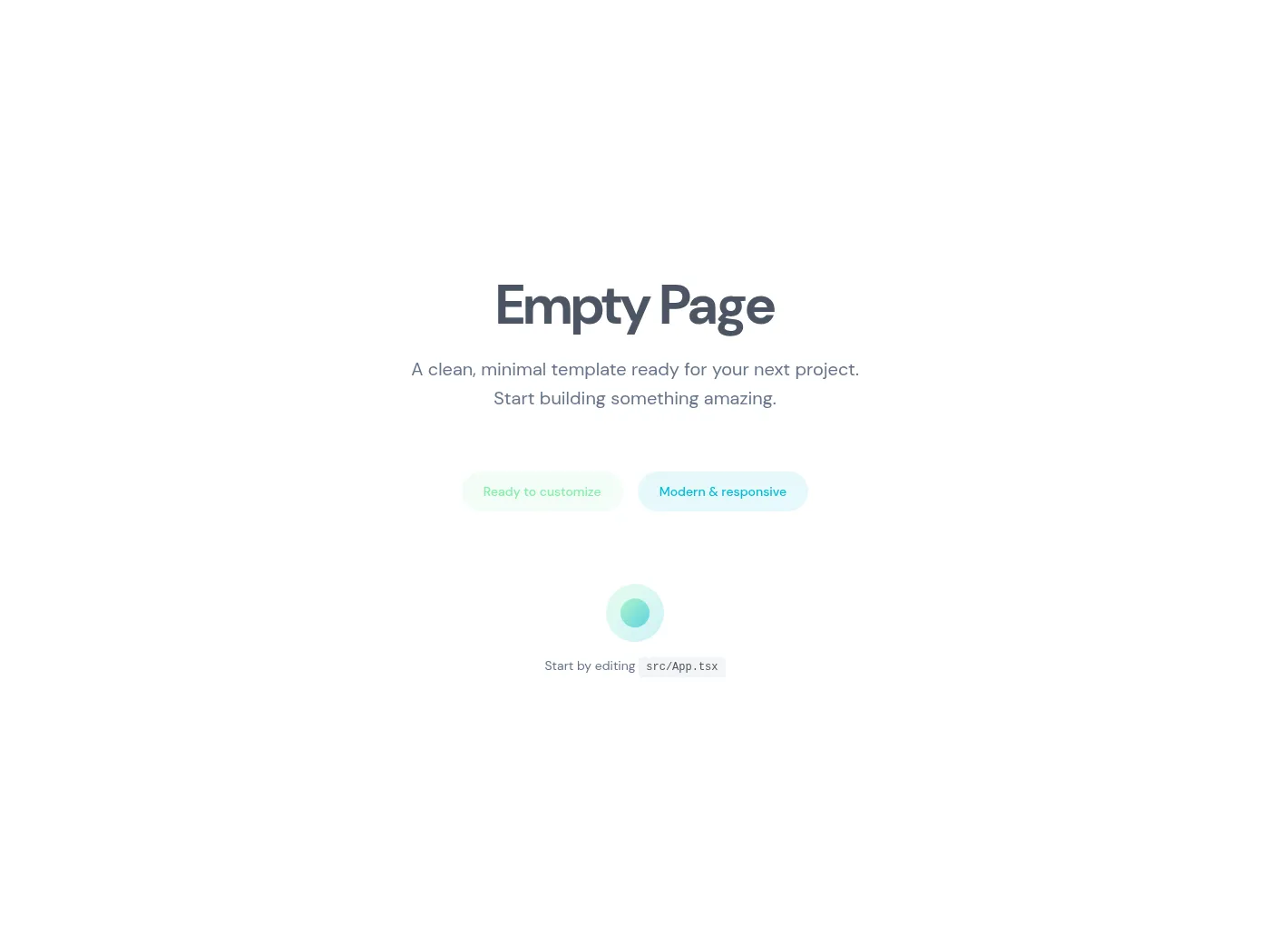 Empty Page Template