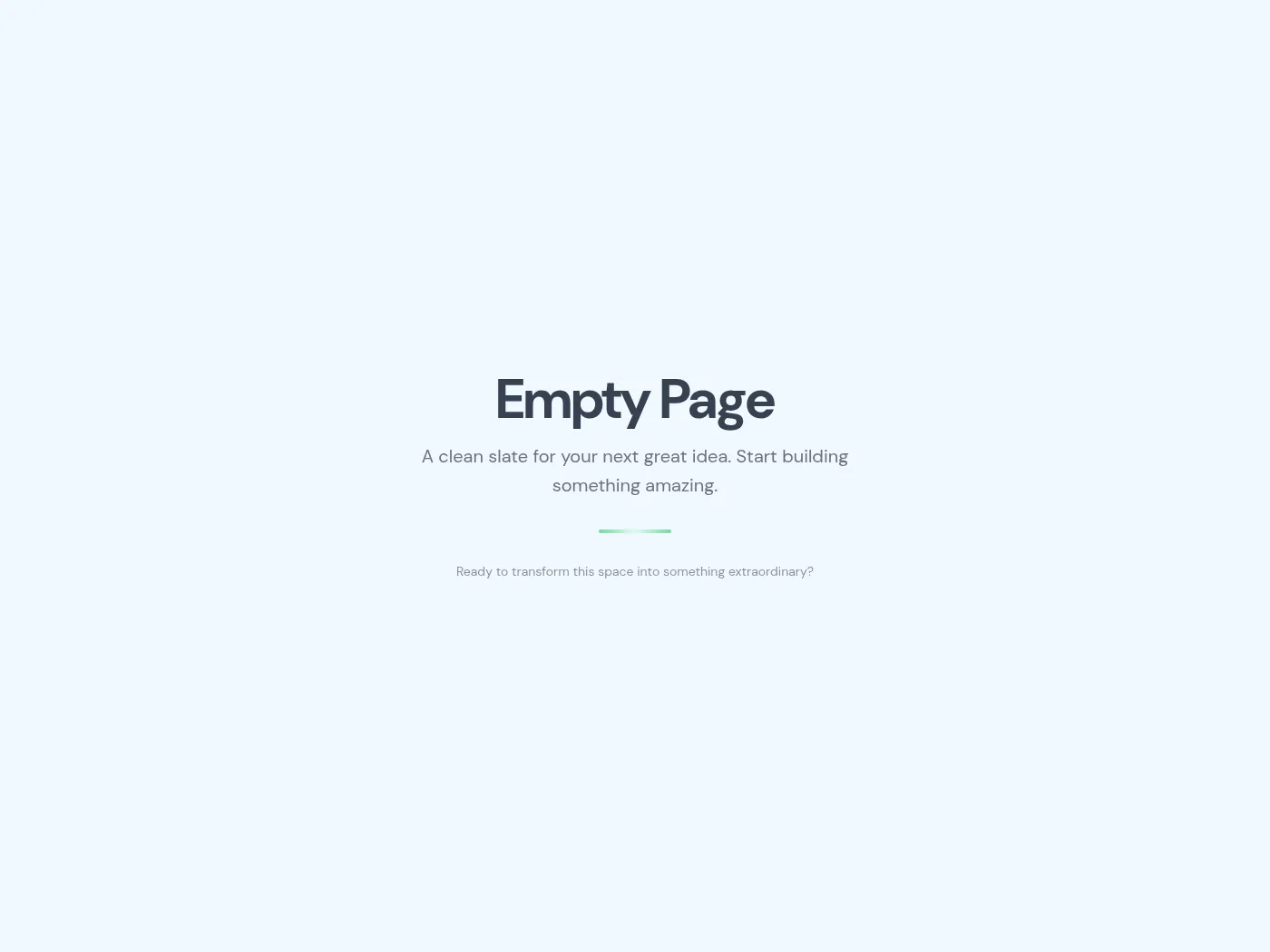 Empty Page Starter Template