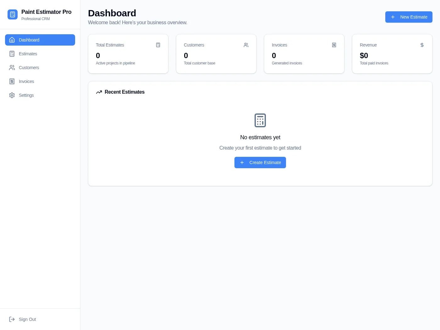 Paint Estimator Pro: Painting Service CRM & Estimation Software