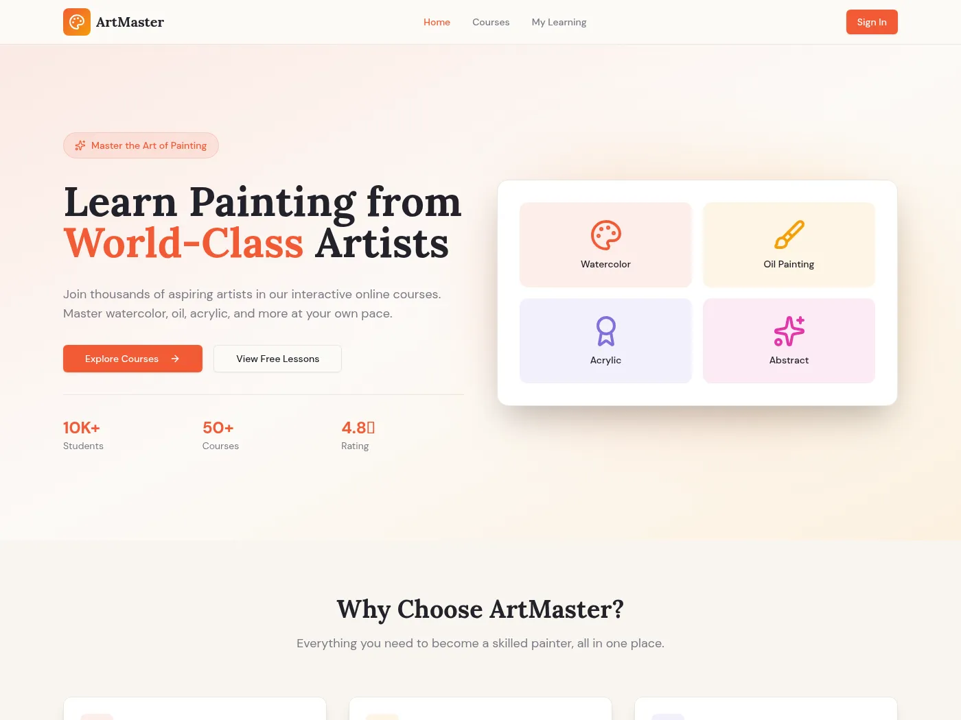 ArtMaster Training Platform