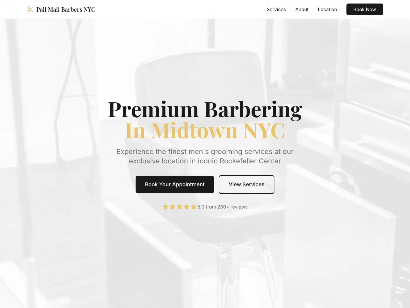 Pall Mall Barbers NYC Web Experience