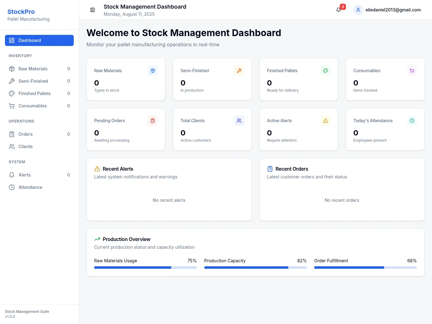 Stock Management Suite for Pallet Manufacturing Companies