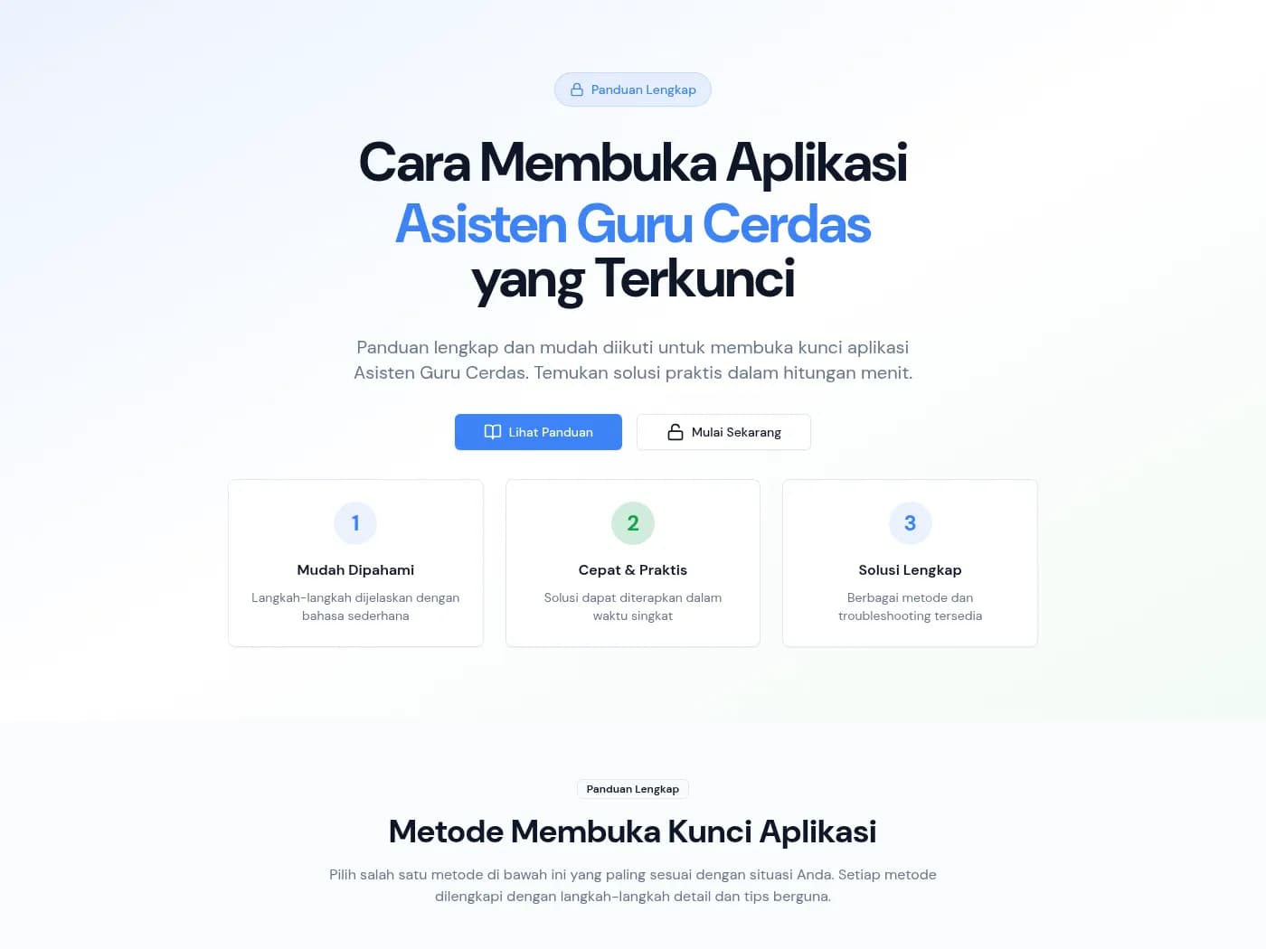 Panduan Membuka Kunci Aplikasi Asisten Guru Cerdas