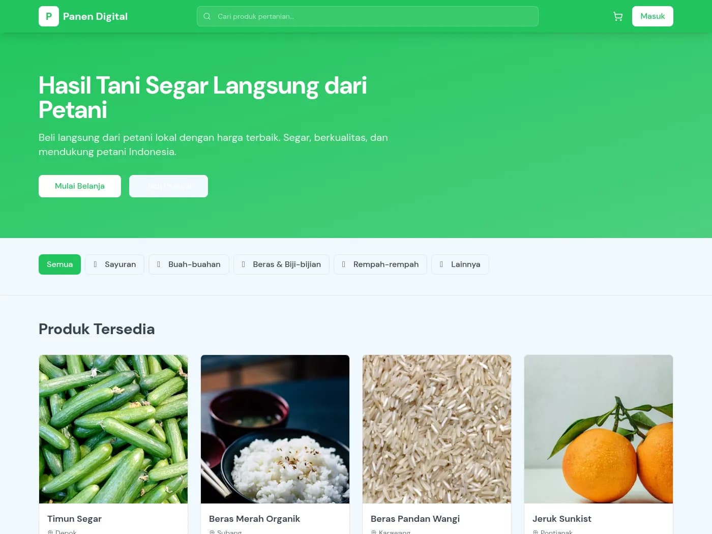 Panen Digital Marketplace Clone with Complete E-Commerce Features
