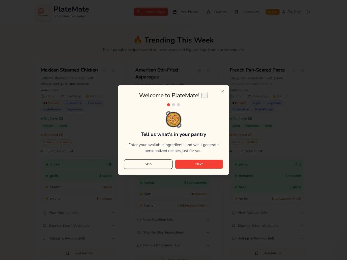 PantryChef: Smart Recipe Finder