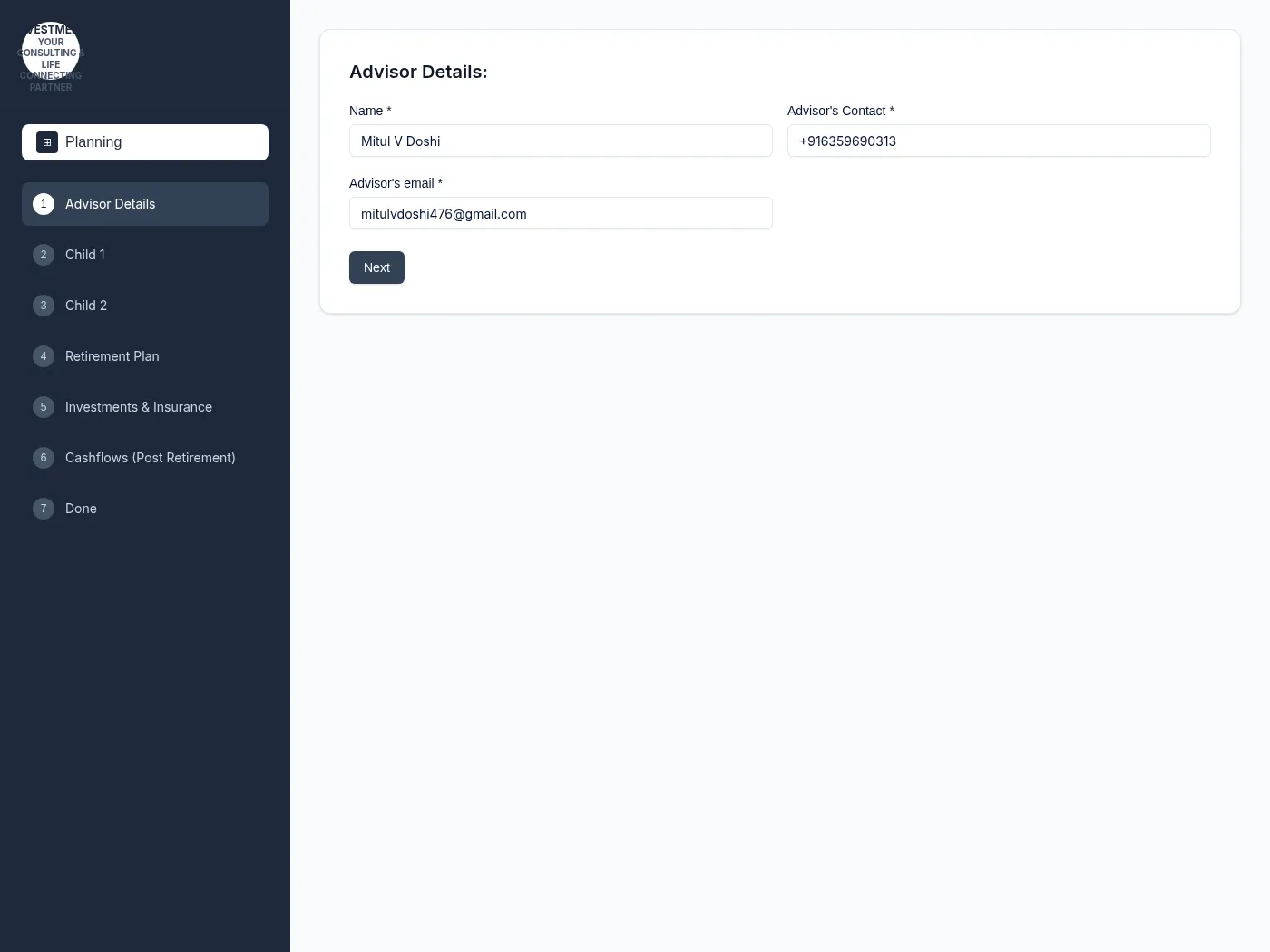 Parasmani Associate Investment Dashboard