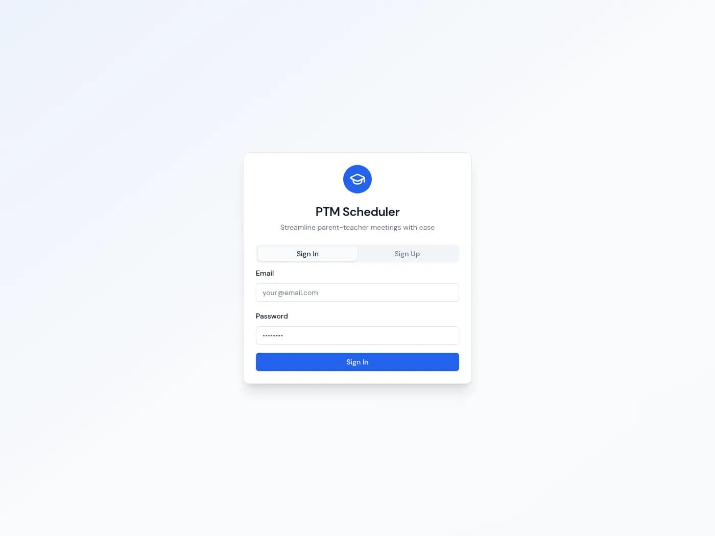 Parent-Teacher Meeting Scheduler & Management Tool