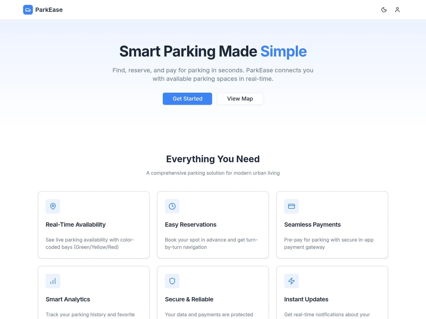ParkEase - Smart Urban Parking Management System