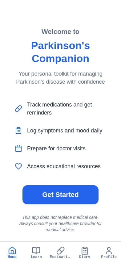 Parkinson’s Companion: The Complete Mobile Toolkit for Patients & Caregivers