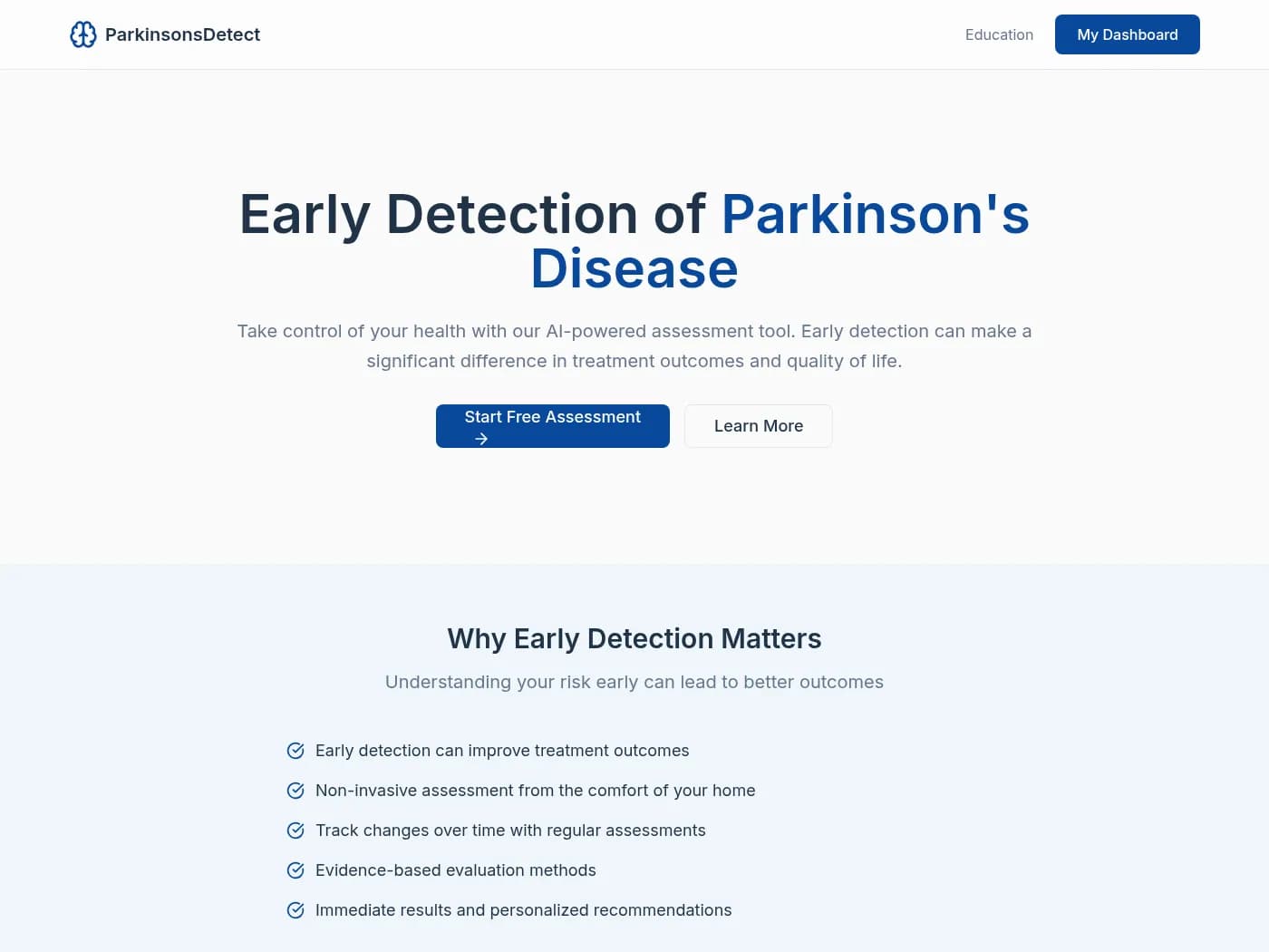 Parkinson's Early Detection App