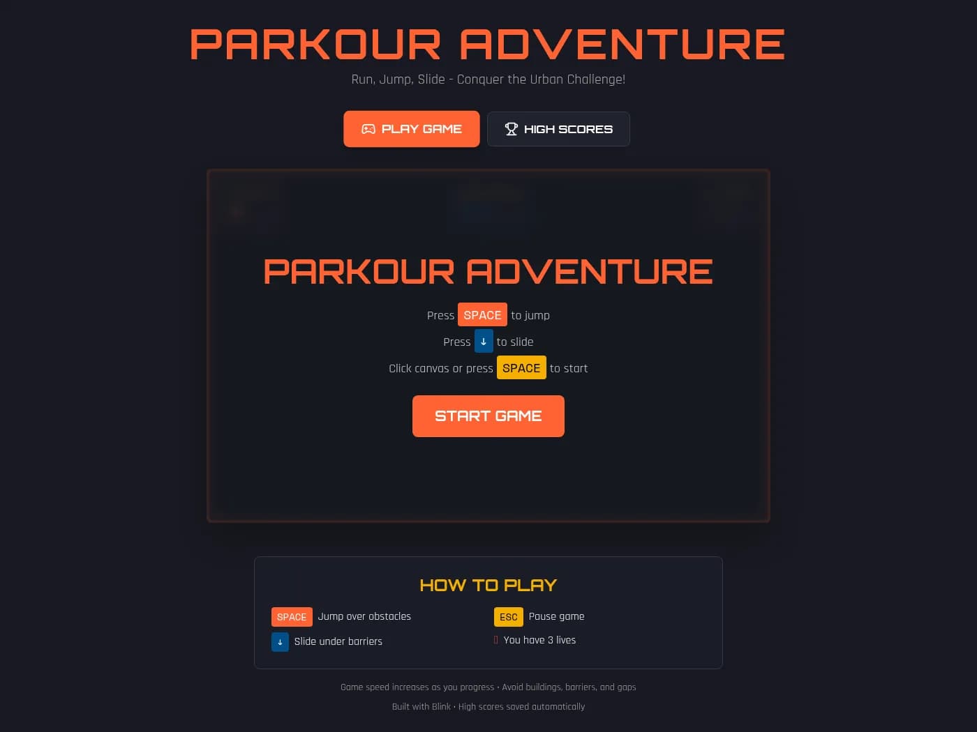 Parkour Adventure Challenge