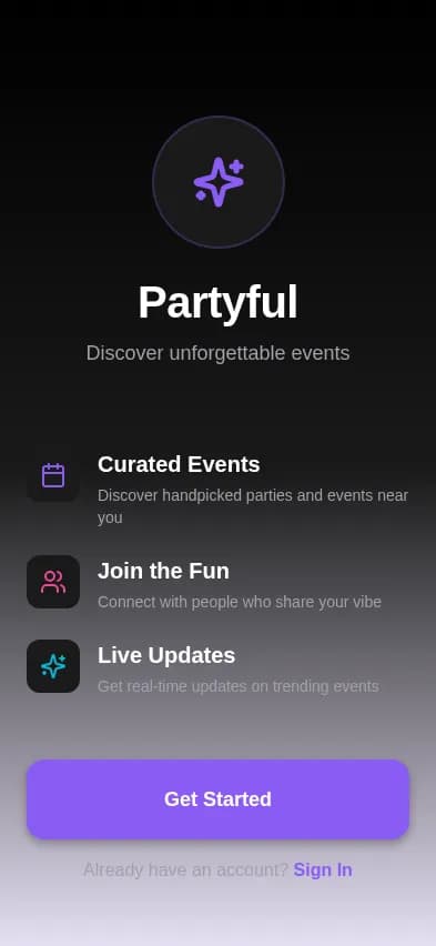 Partyful Clone: Event Discovery React Native App