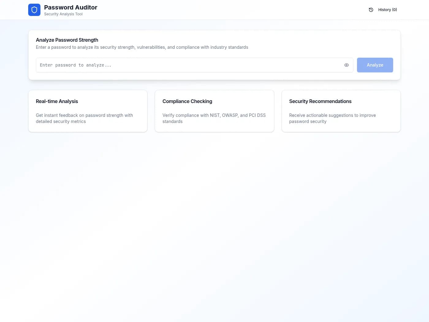 Password Auditor Web Interface