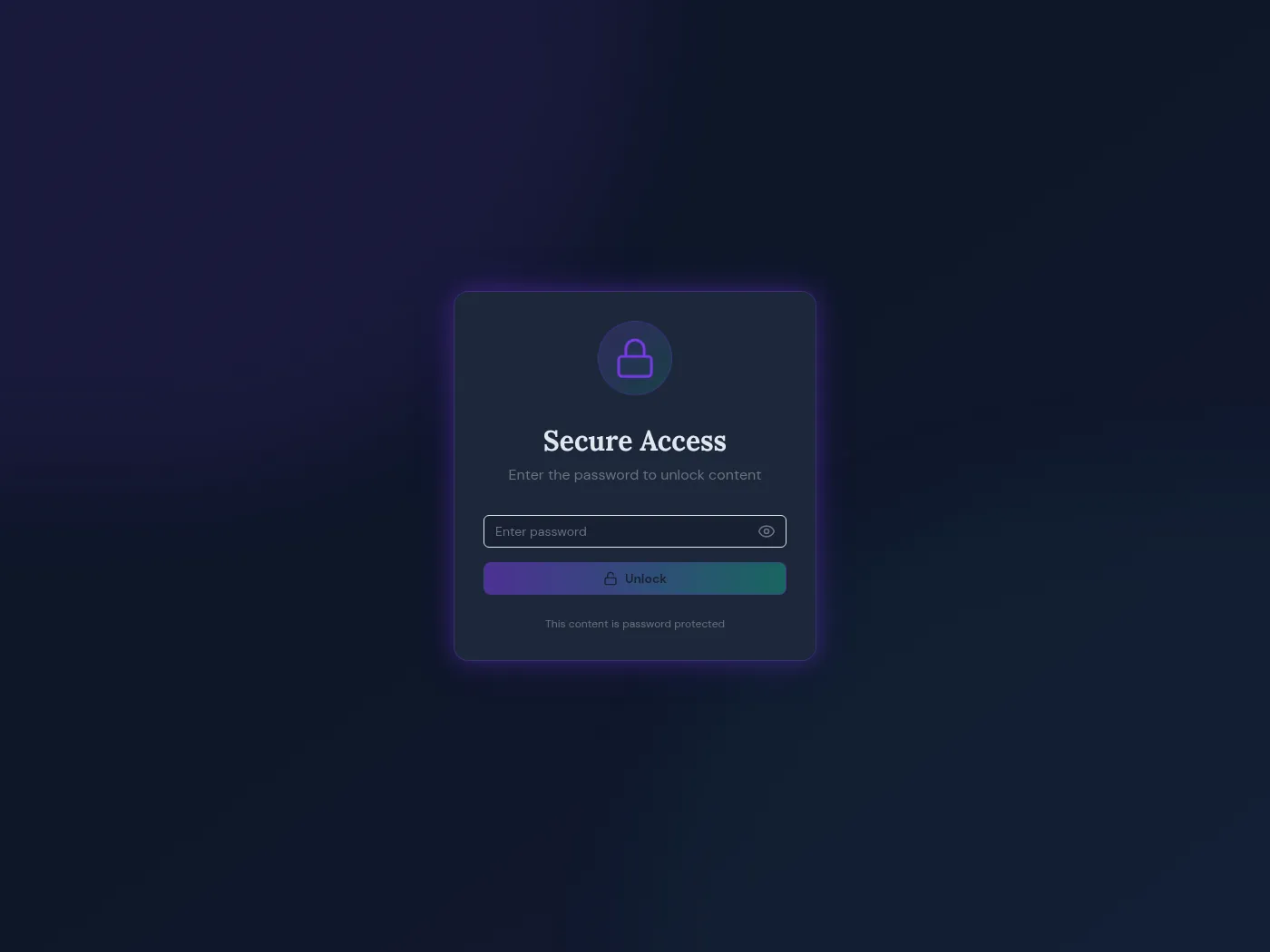 Password Gate App