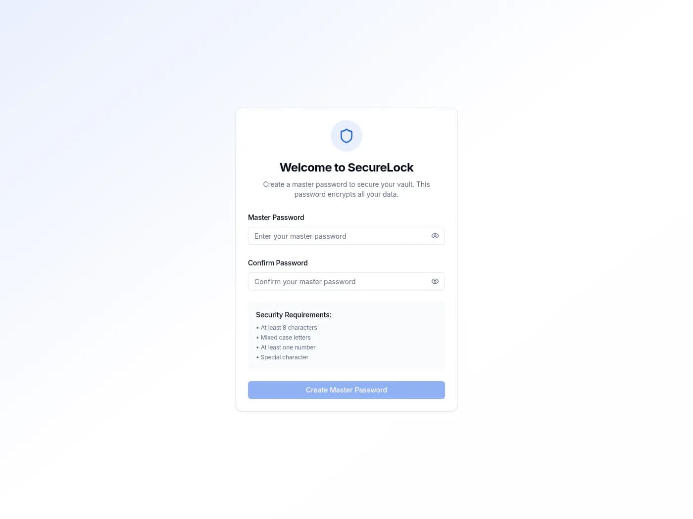 SecureLock Password Manager