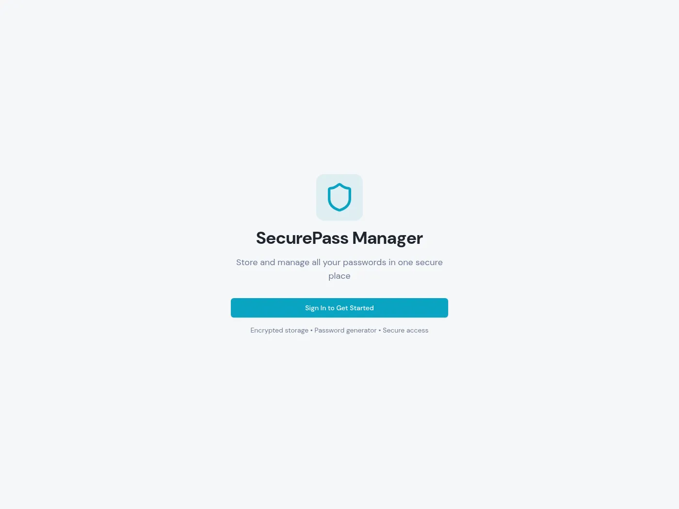 SecurePass Manager