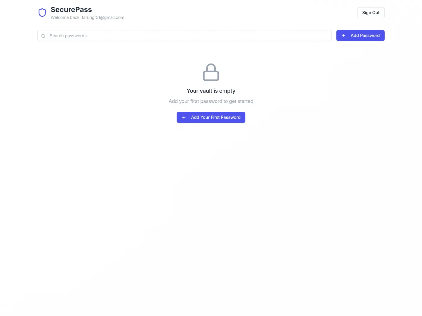 SecurePass - Password Manager Web App