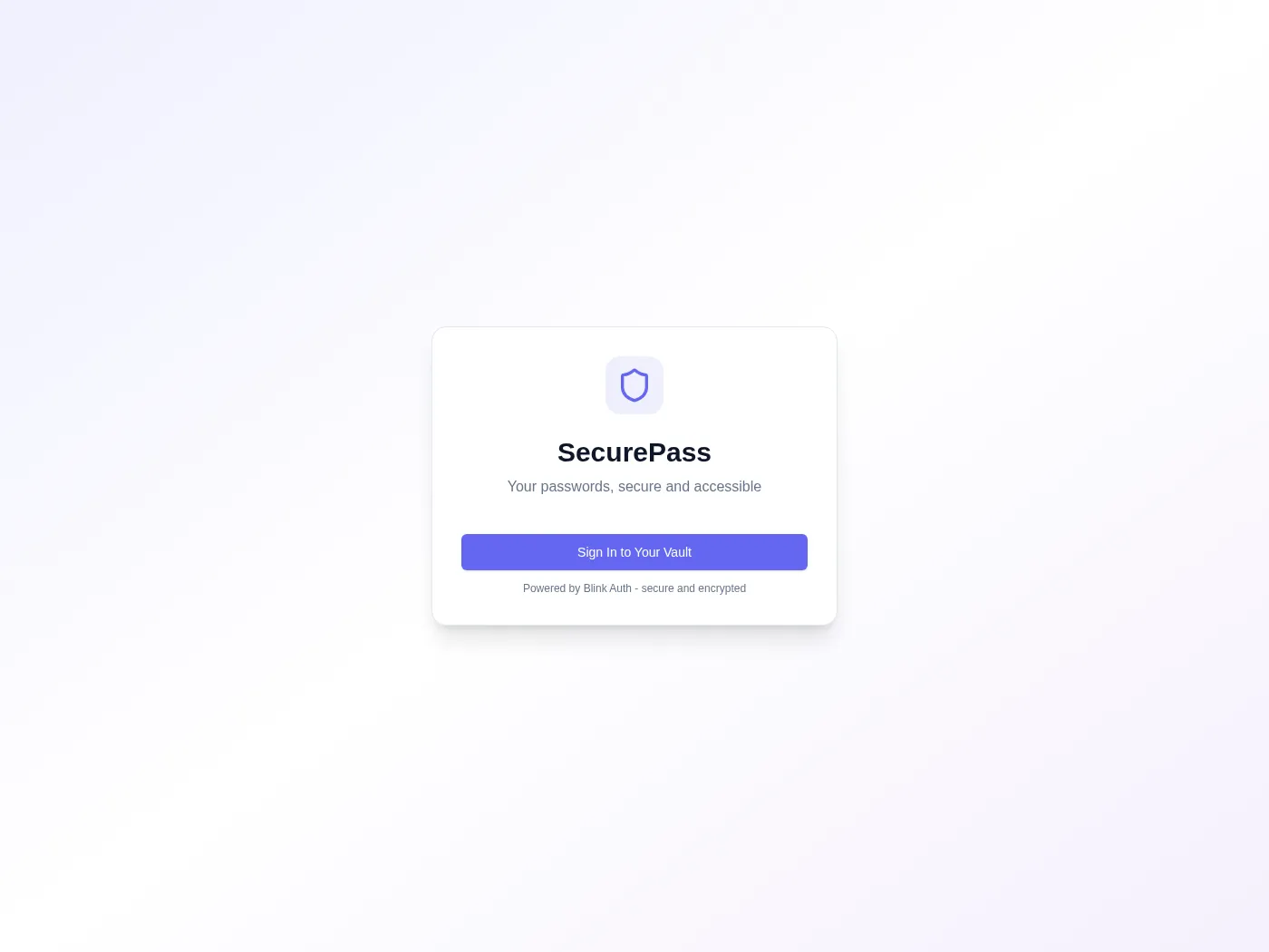 SecurePass - Password Manager App