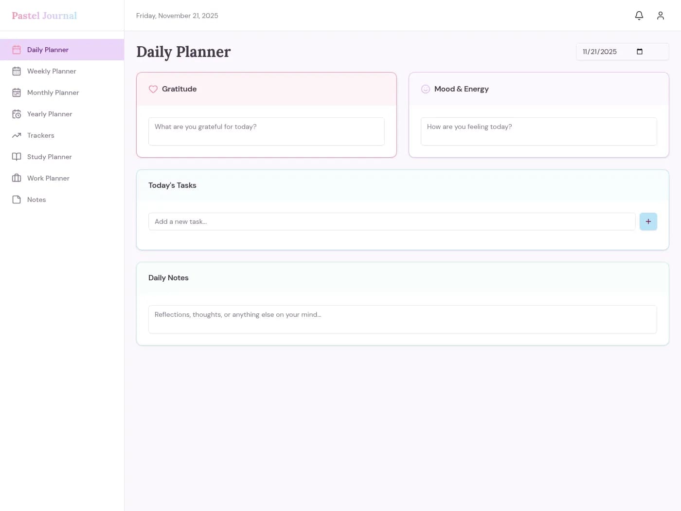 Pastel Bullet Journal – All-in-One Planner & Tracker